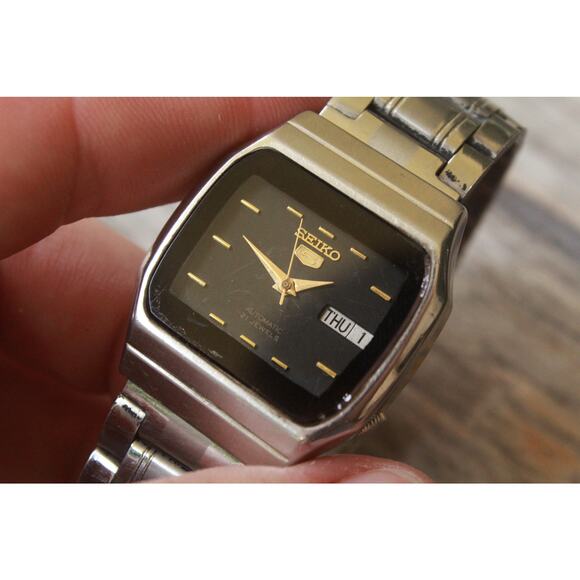 Seiko | Accessories | Vintage 988 Seiko Square Automatic Mens Silver ...